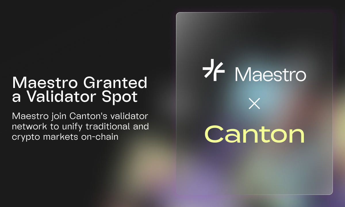 Maestro Joins Canton Network As a Validator to Strengthen Privacy-First ...